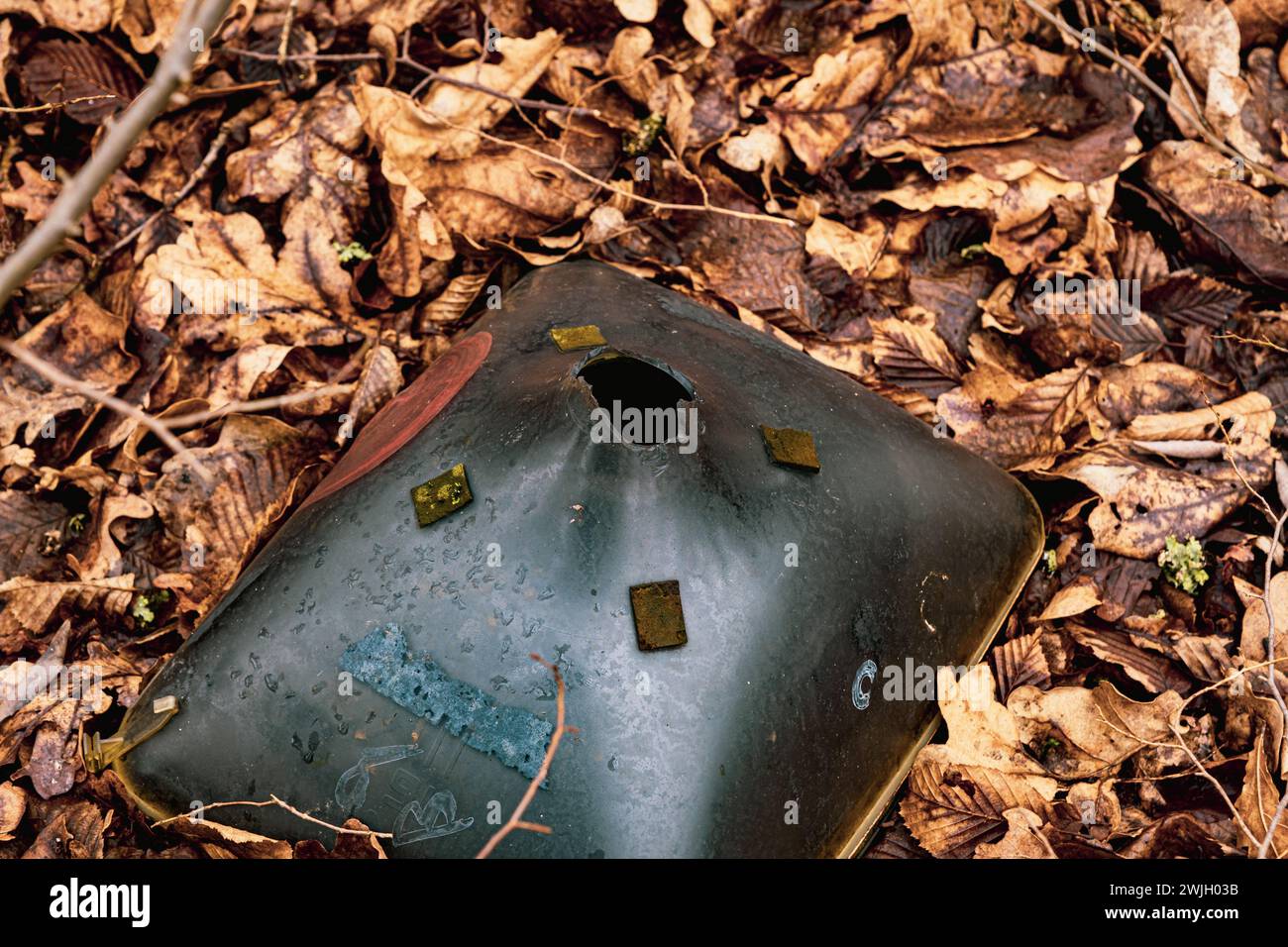 Broken Cathode Electron Beam Tube of Old TV, shattered television trash ...