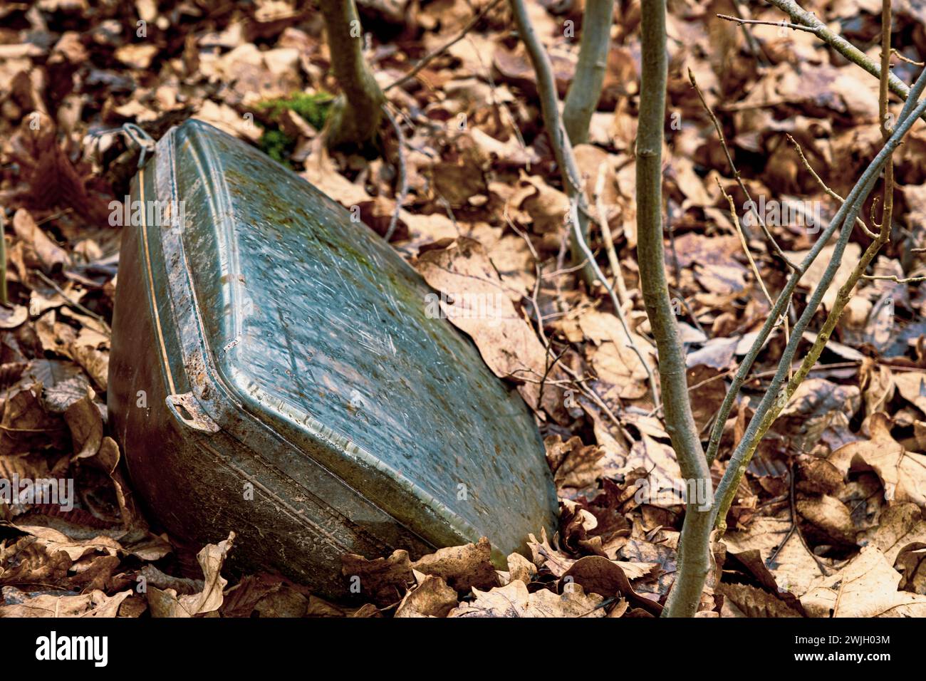 Broken Cathode Electron Beam Tube of Old TV, shattered television trash ...