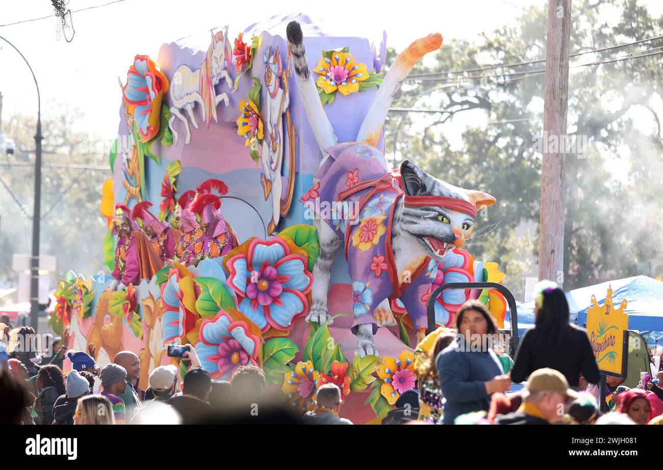 New Orleans, USA. 13th Feb, 2024. The Shippetaro float during the Rex ...