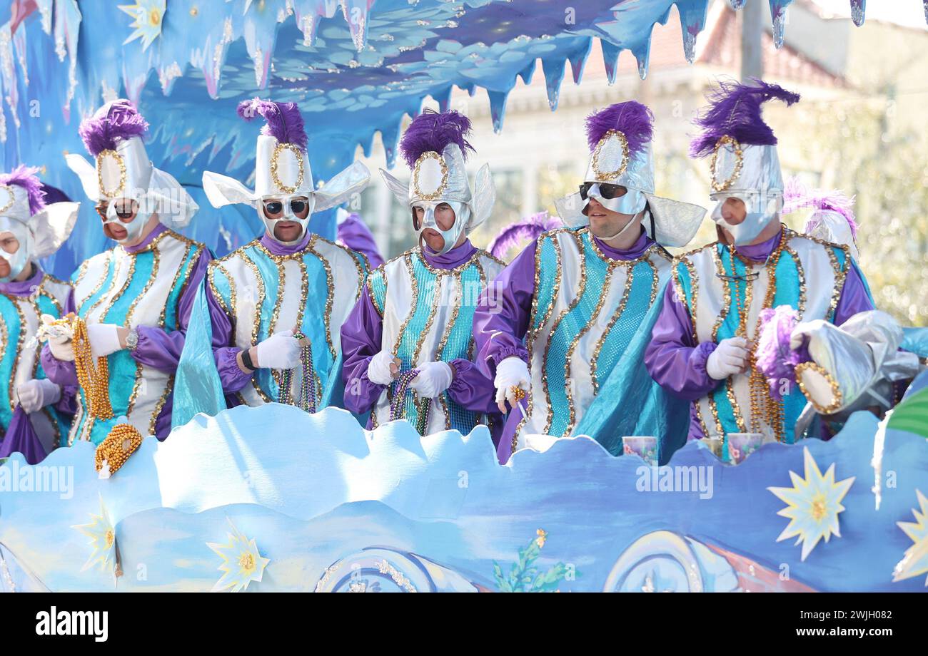 New Orleans, USA. 13th Feb, 2024. Members of The Night of the All ...