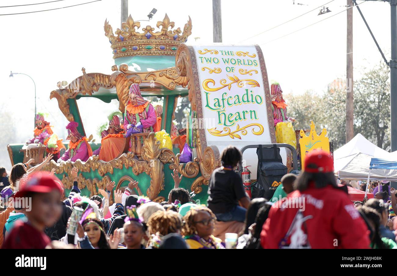 New Orleans, USA. 13th Feb, 2024. The Title Float (Lafcadio Hearn ...