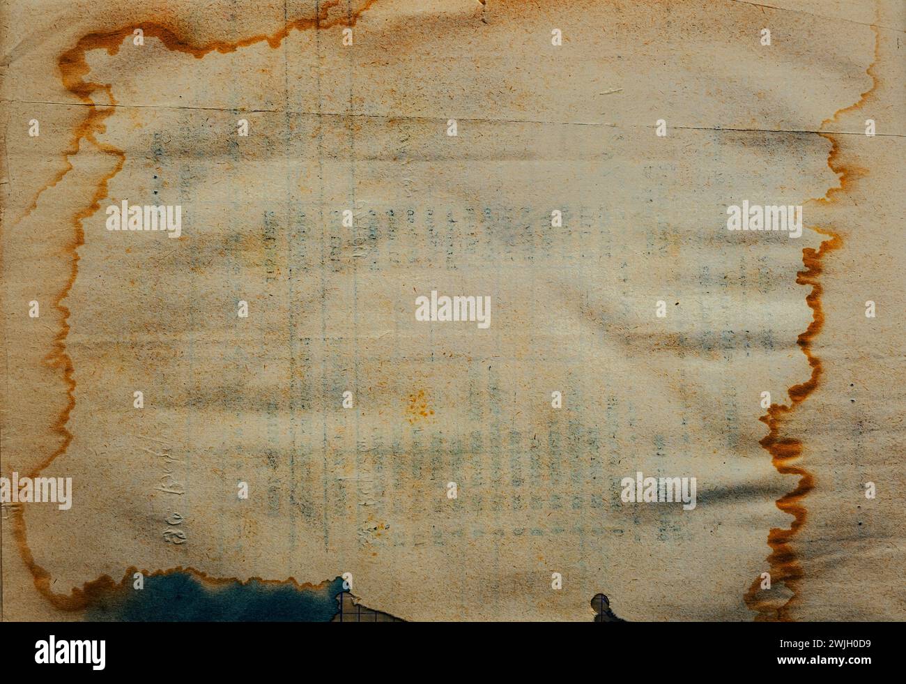 Old vintage discolored dirty graph recycled paper with natural fiber ...