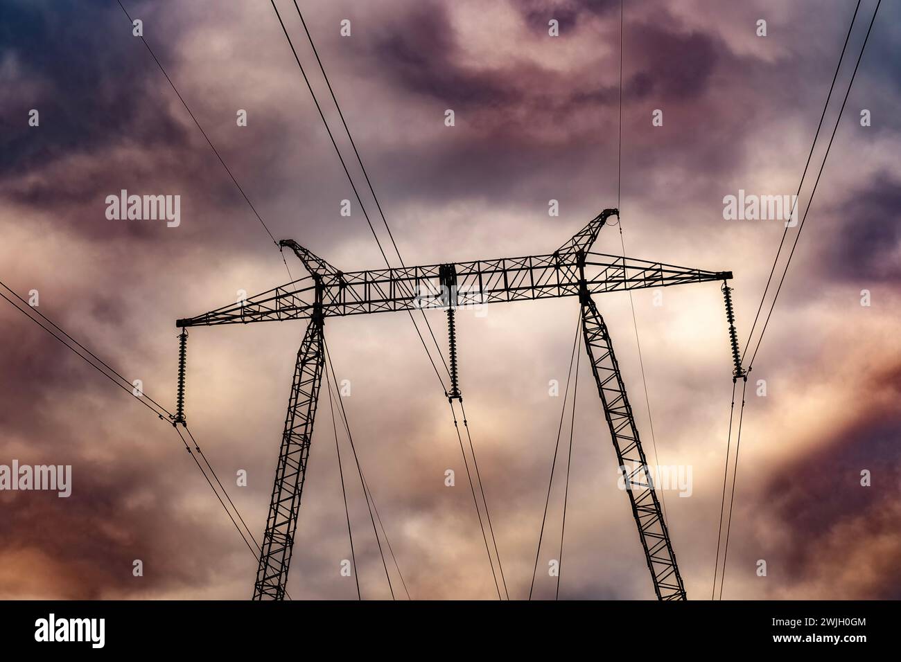 High voltage insulators on transformer substation hi-res stock ...