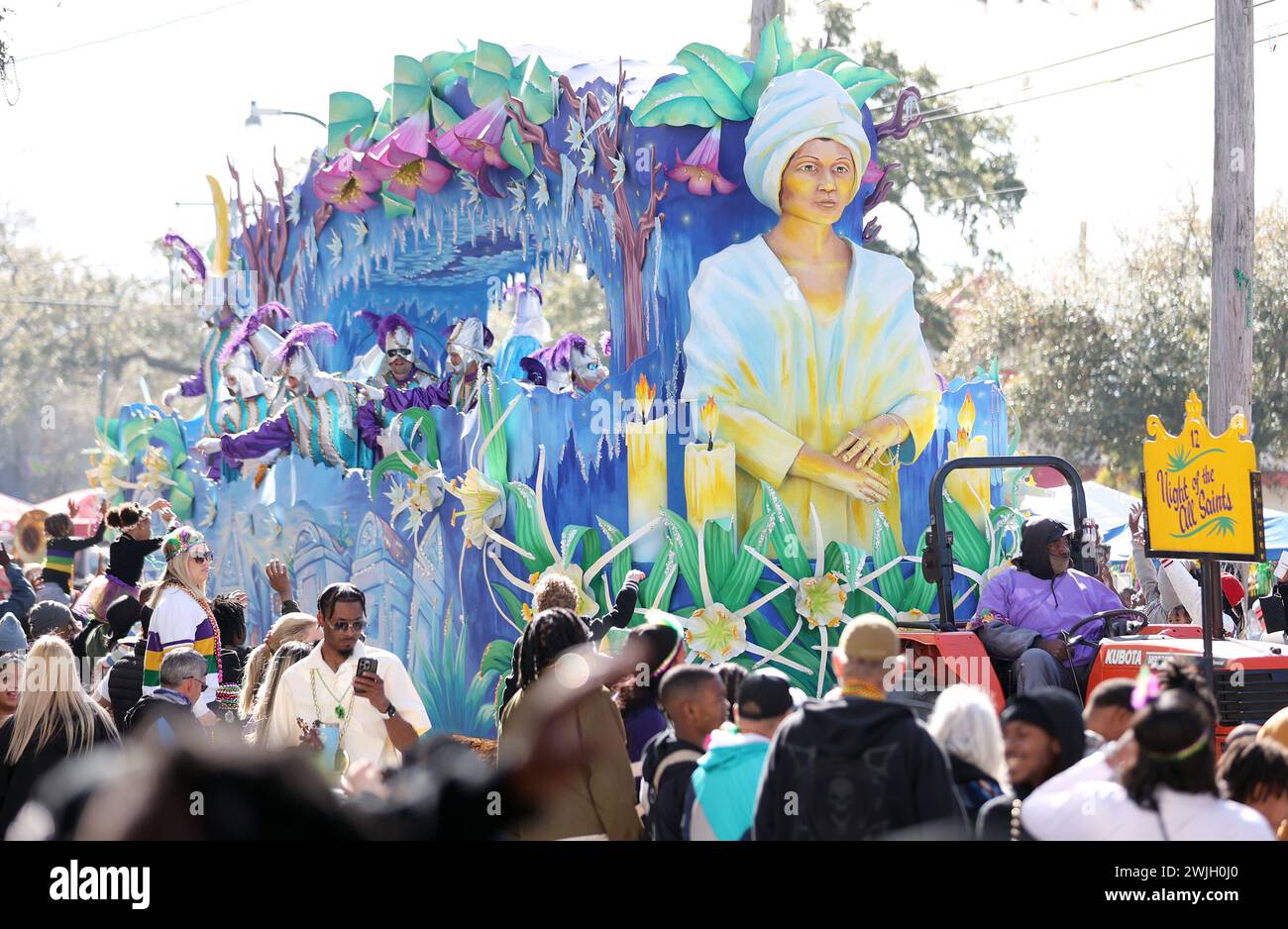 New Orleans, USA. 13th Feb, 2024. The Night of the All Saints float ...