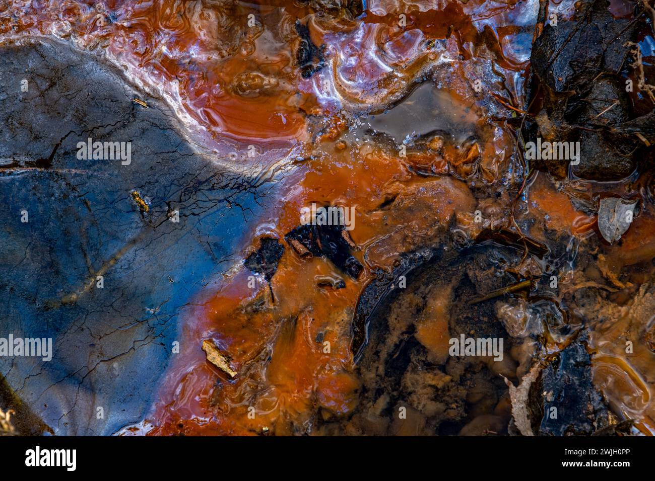 Water pollution on river by toxic chemicals Stock Photo - Alamy
