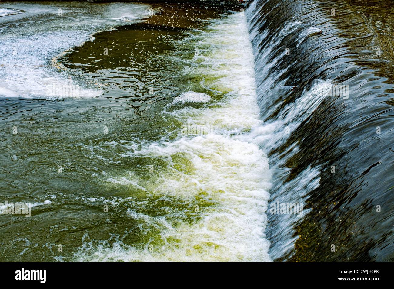 Water pollution on river by toxic chemicals Stock Photo - Alamy