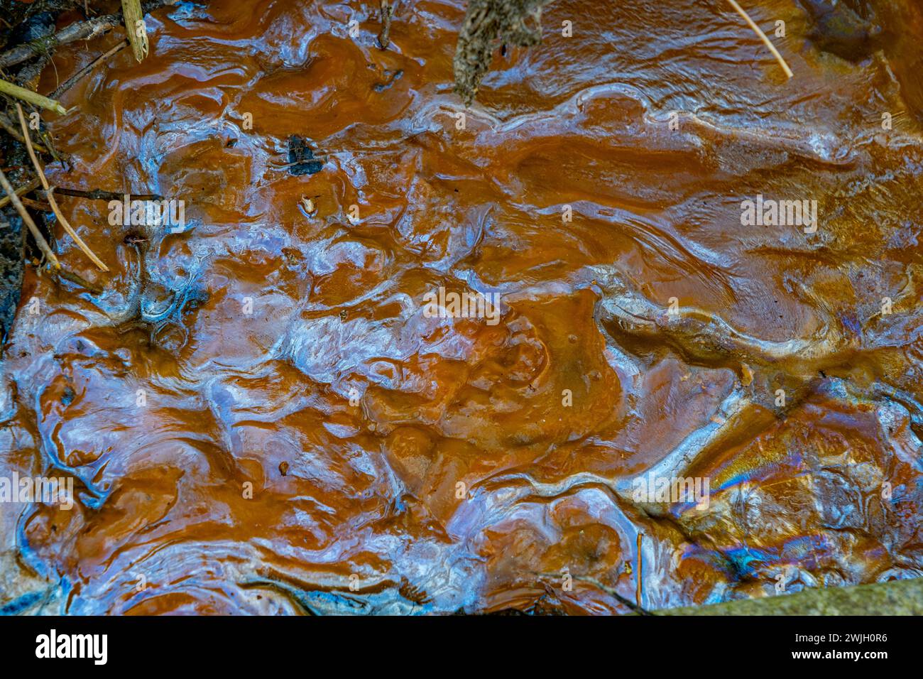 Water pollution on river by toxic chemicals Stock Photo - Alamy