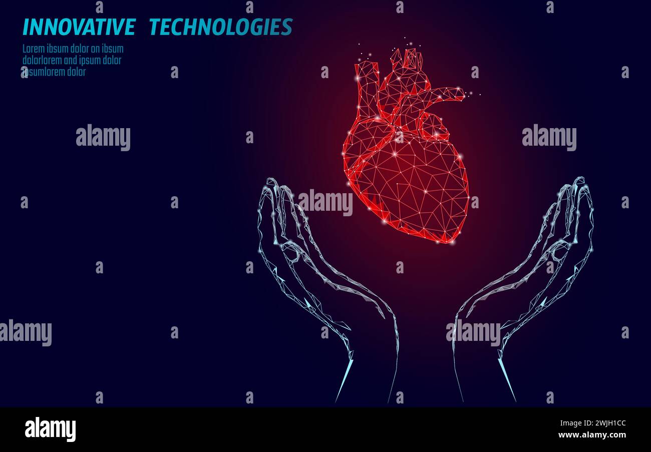 Hands holding support human heart. Medicine cardiology health help man ...