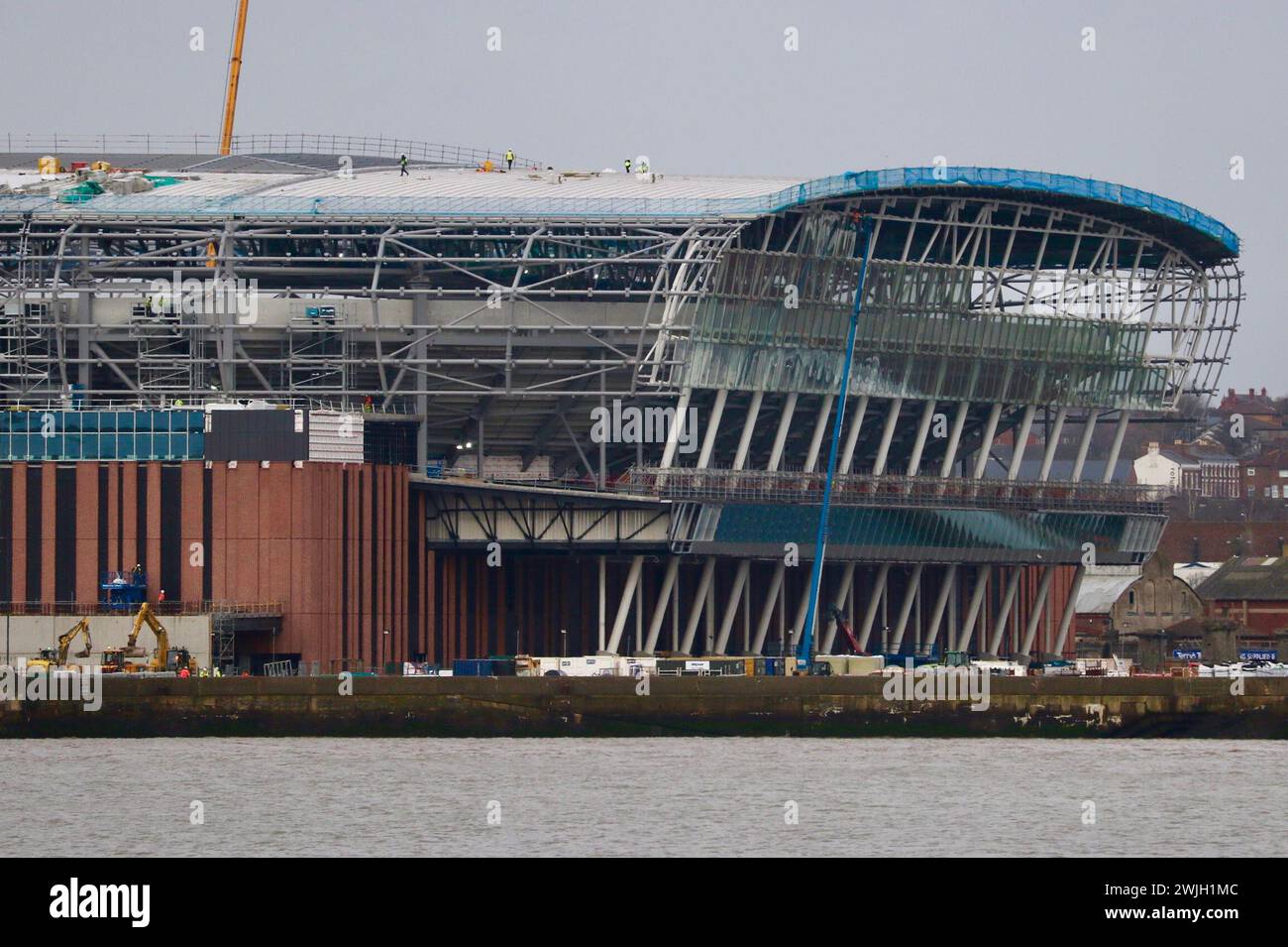 Barrel cladding on Bramley Moore dock Stock Photo - Alamy