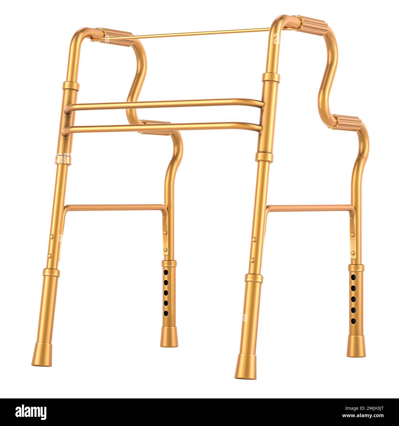 Golden Walking Frame. 3D rendering isolated on white background Stock ...