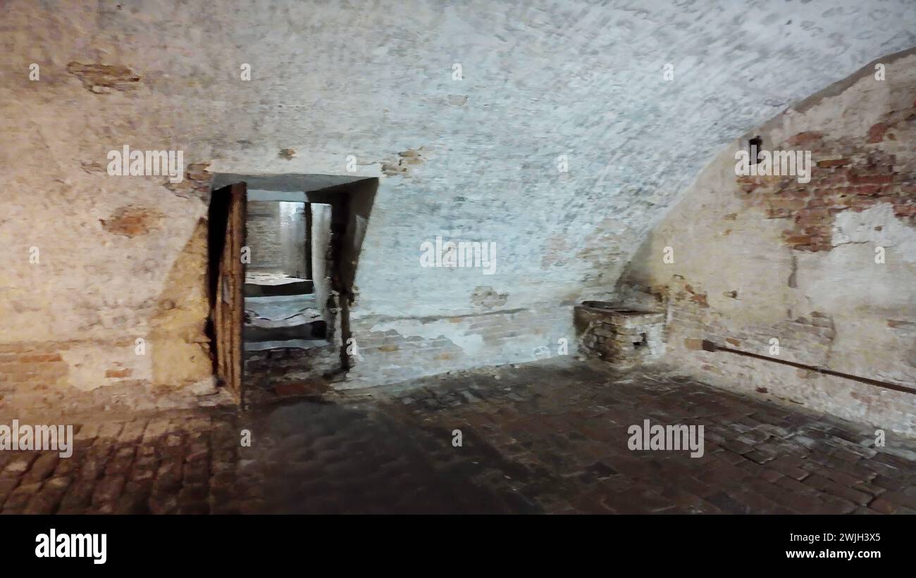 dungeons of Ferrara Castle in Italy, were dark cells where enemies of ...