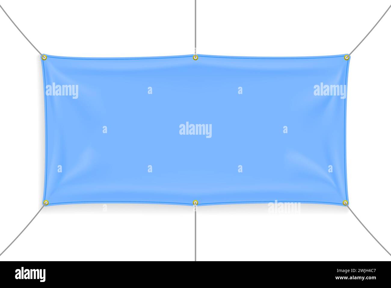 Baby blue fabric banner with folds and shadow Stock Vector Image & Art ...