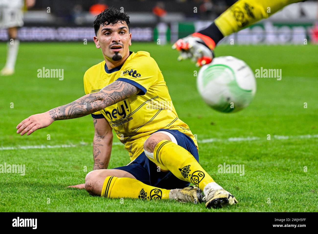 Brussels, Belgium. 15th Feb, 2024. Union's Cameron Puertas Castro ...