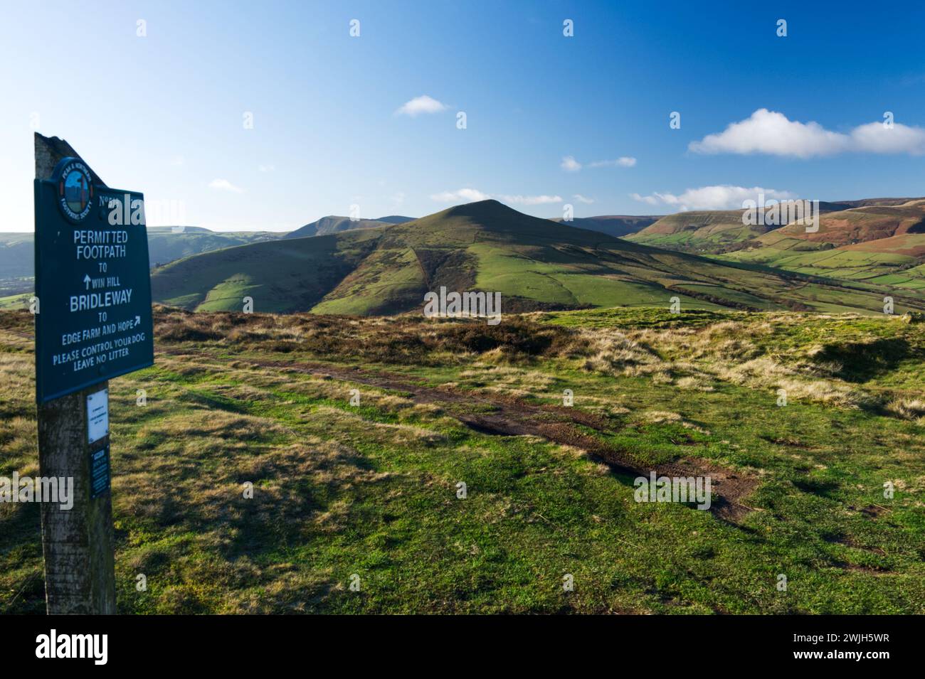 Lose Hill also known as Ward's Place seen from Hope Brink on Win Hill ...