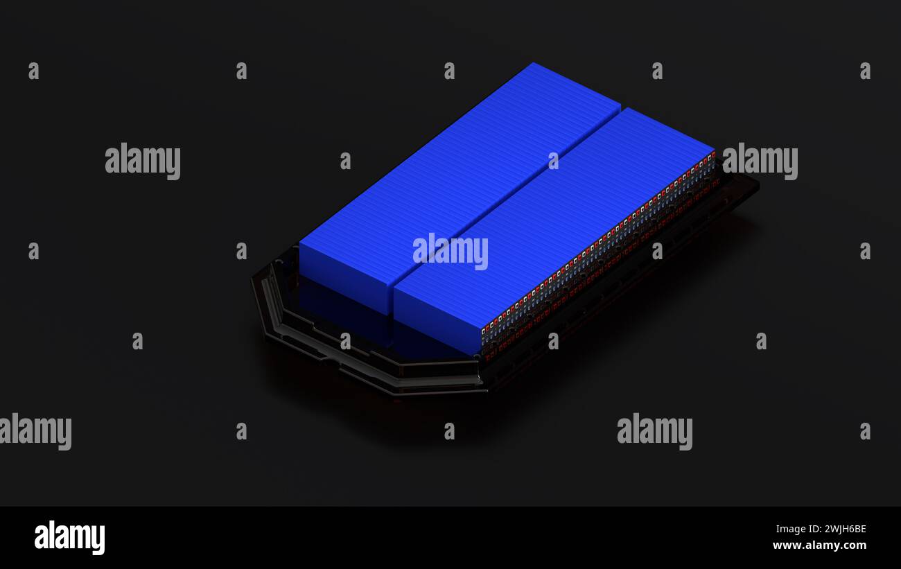 Skateboard glass style Structural solid-state blue battery pack for ...