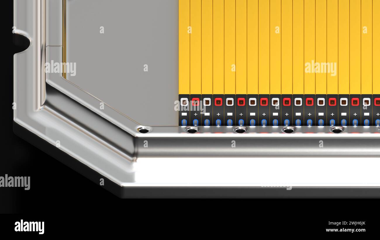 Prismatic High-capacity Battery pack for electric vehicles on aluminum ...