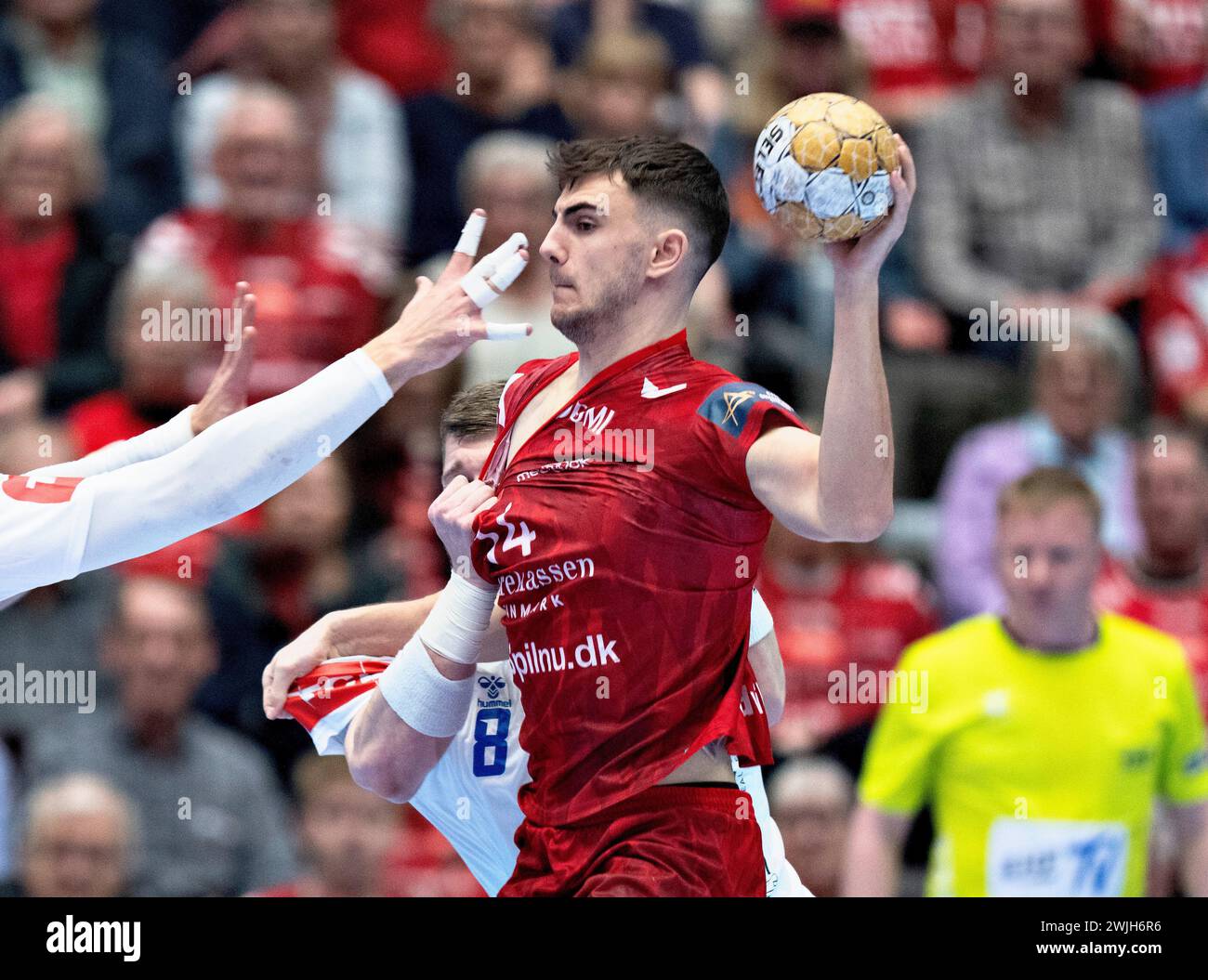 Aalborg Handball's Mads Hoxer in the EHF Champions League men's ...