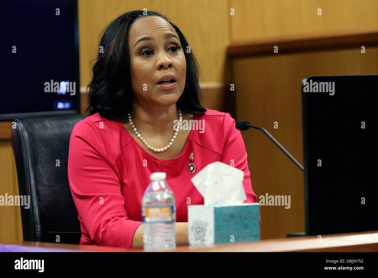 Fulton County District Attorney Fani Willis testifies during a hearing ...