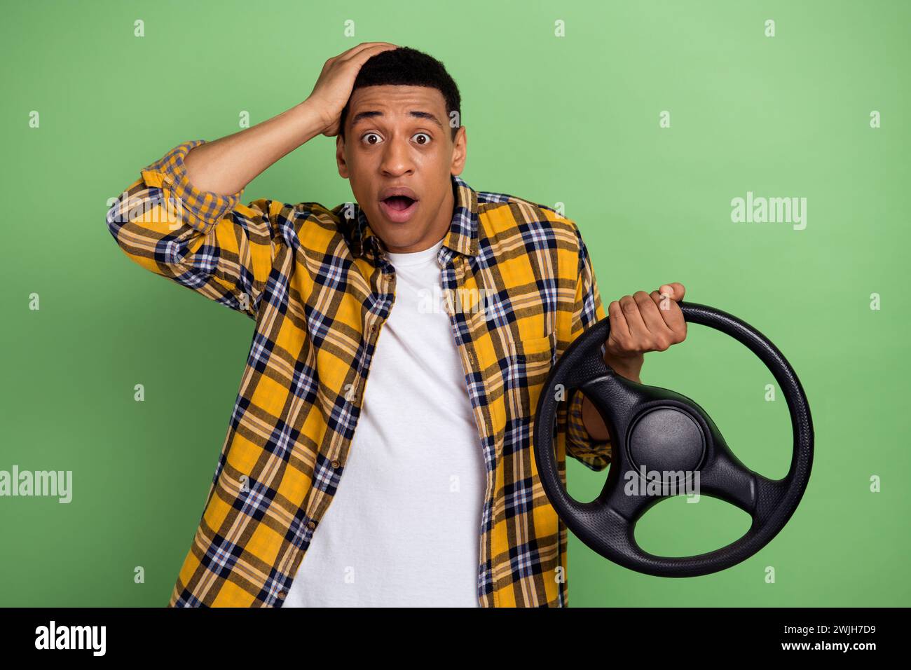 Male confused car driving hi-res stock photography and images - Alamy