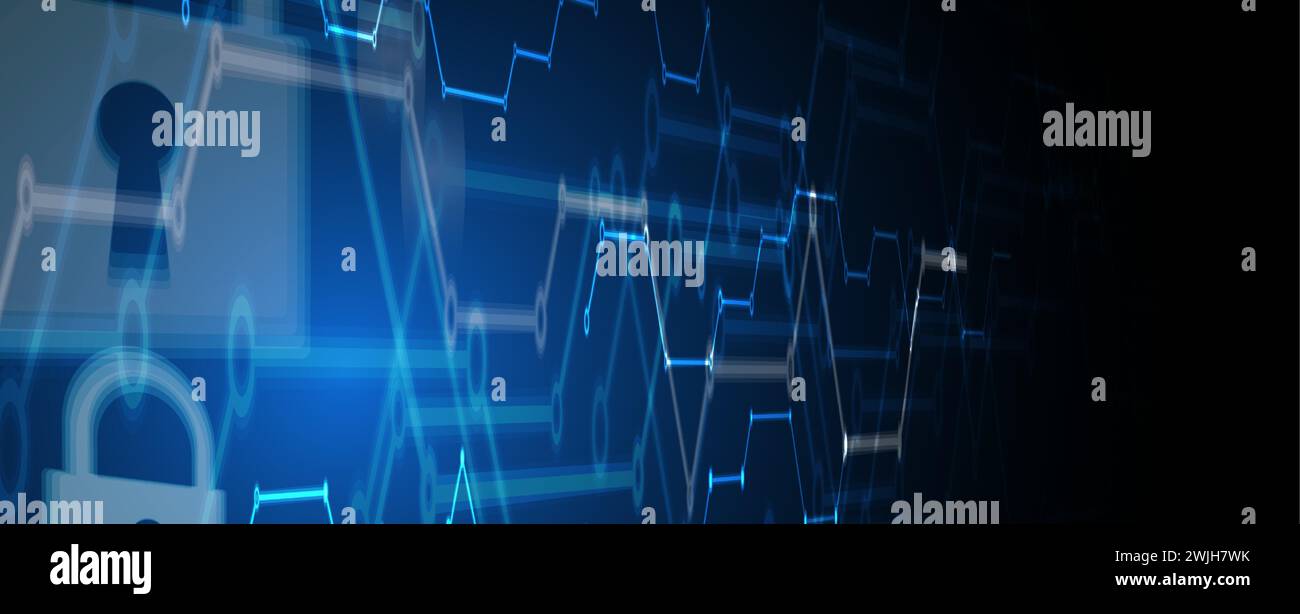 internet digital cyber security technology concept for business ...