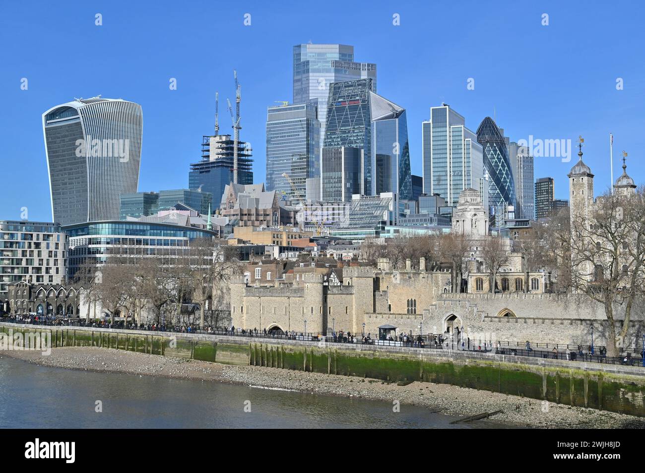Iconic London skyline: City of London financial district seen from ...