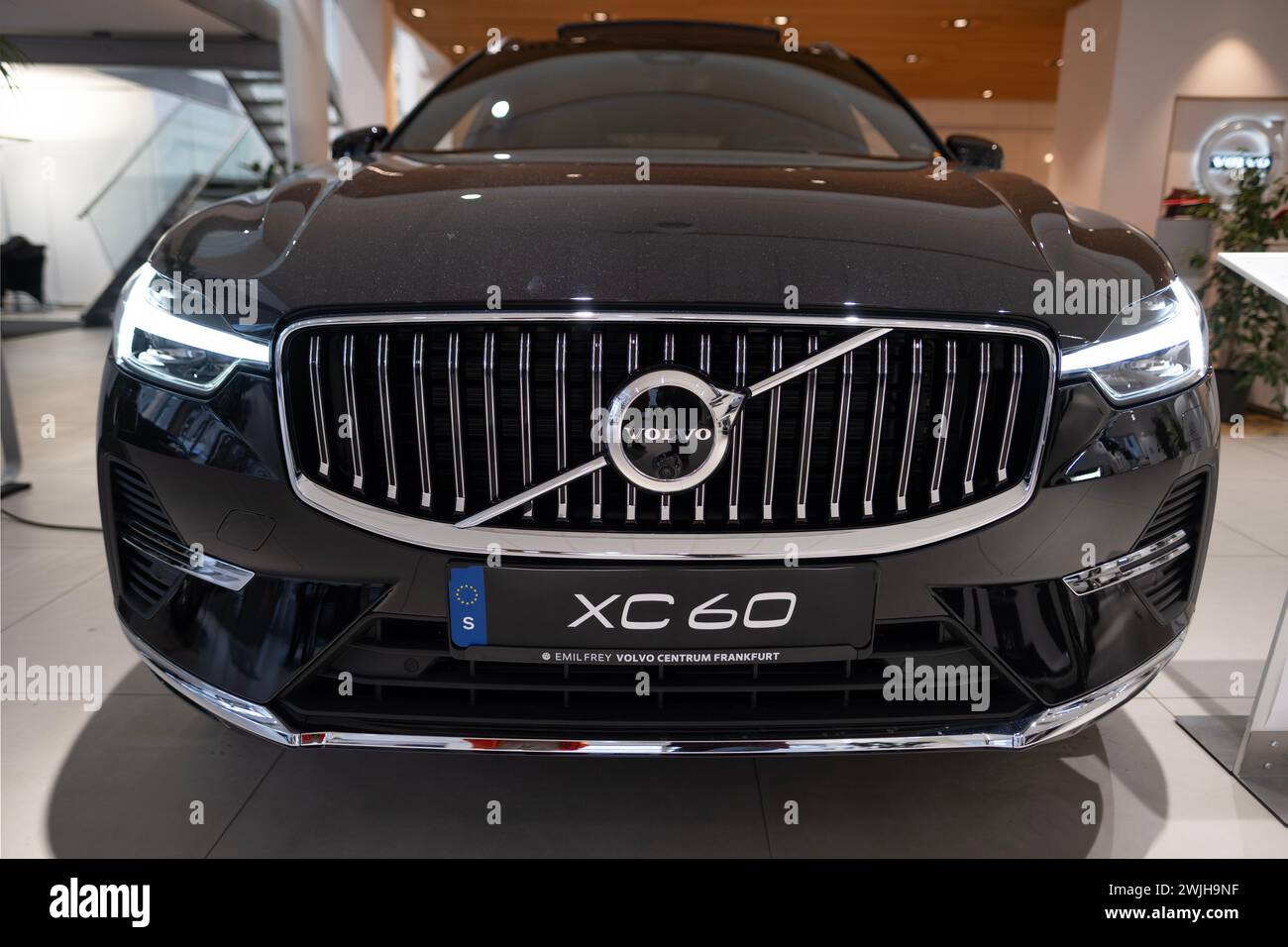 new black Volvo XC60 Recharge Plug-in Hybrid SUV, Swedish car ...