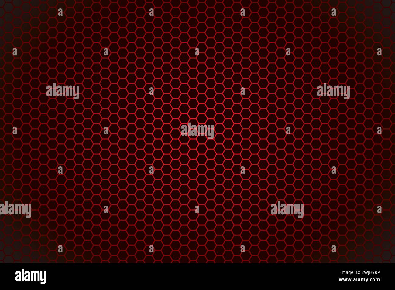 Mesmerizing hexagonal cell pattern of a honeycomb-inspired vector red ...