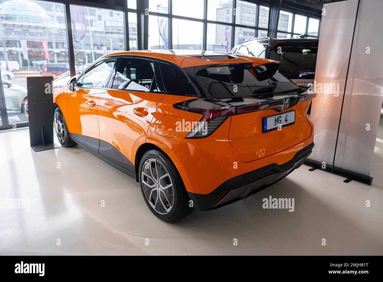new orange Car MG4 Electric, Motor UK Limited Nanjing, high-performance ...
