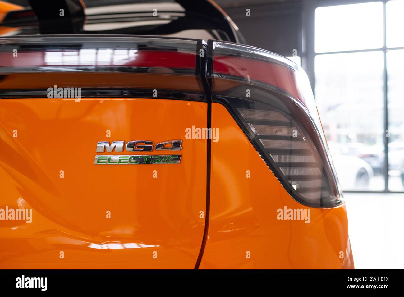 new orange Car MG4 Electric, Motor UK Limited Nanjing, high-performance ...