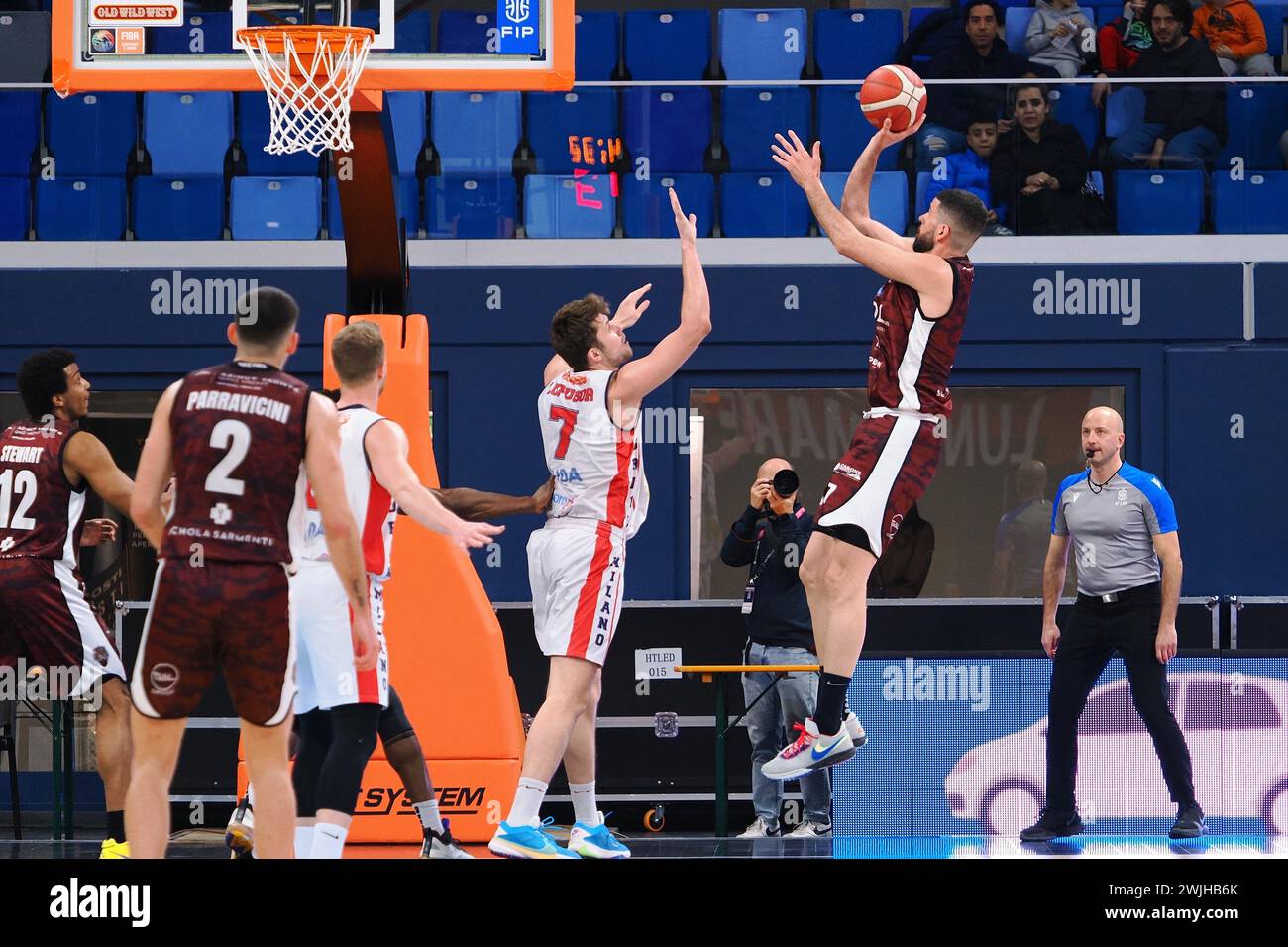 Milan, Italy. 15th Feb, 2024. Antonio Iannuzzi (HDL Nardo Basket ...