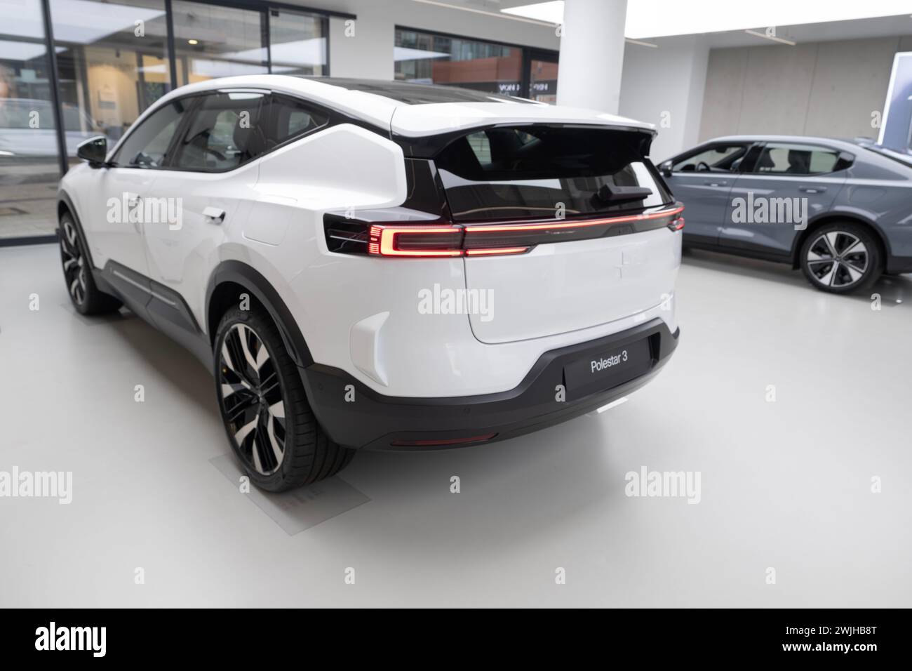 Polestar 3 car model in Studio, Volvo’s EV subsidiary, grey electric ...