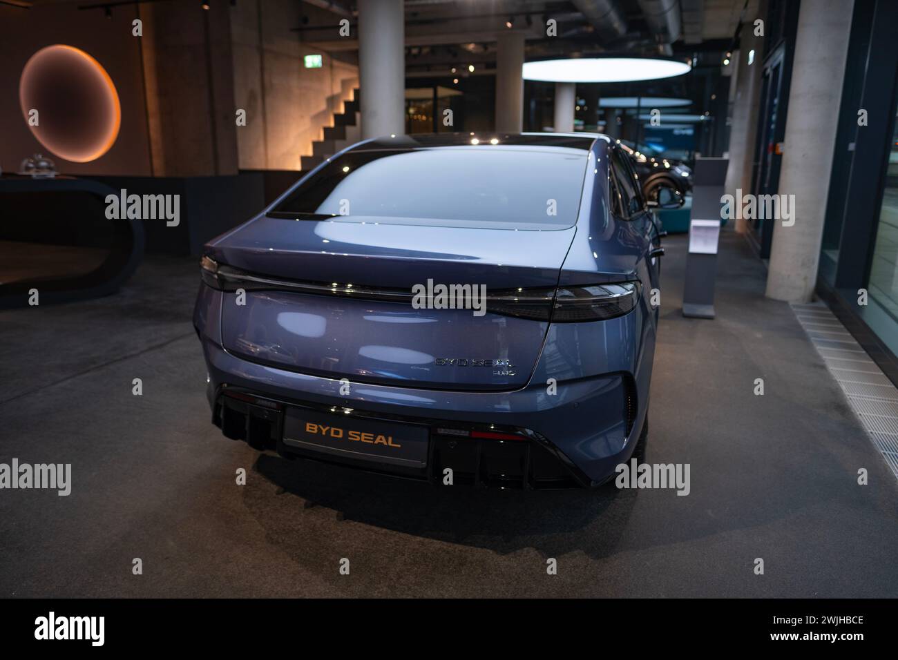 BYD Seal 2024 Electric Car rear view, lilac metallic SUV Chinese ...