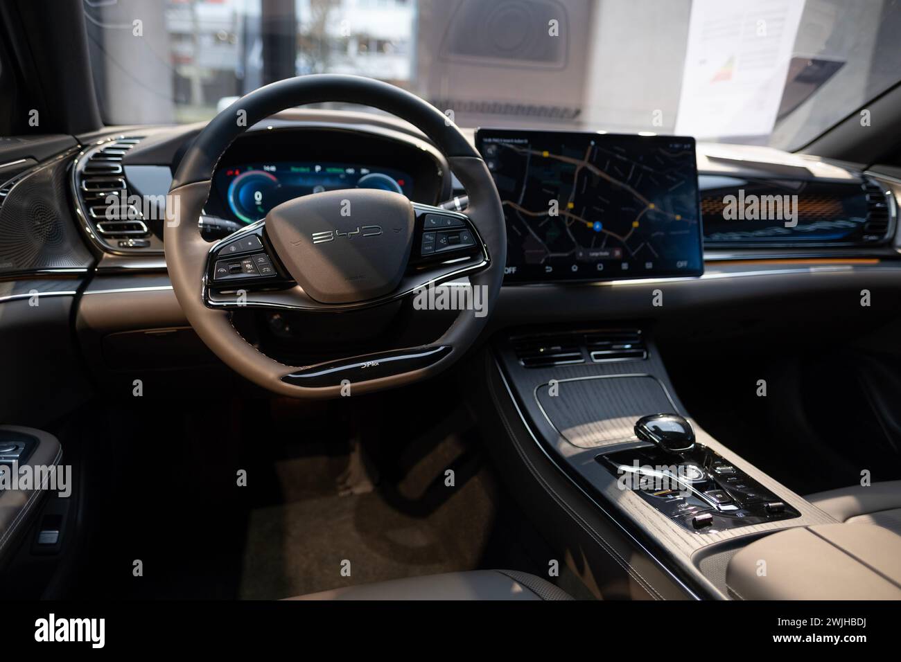 steering wheel, display, Interior, cockpit BYD Atto 3 Electric Car ...