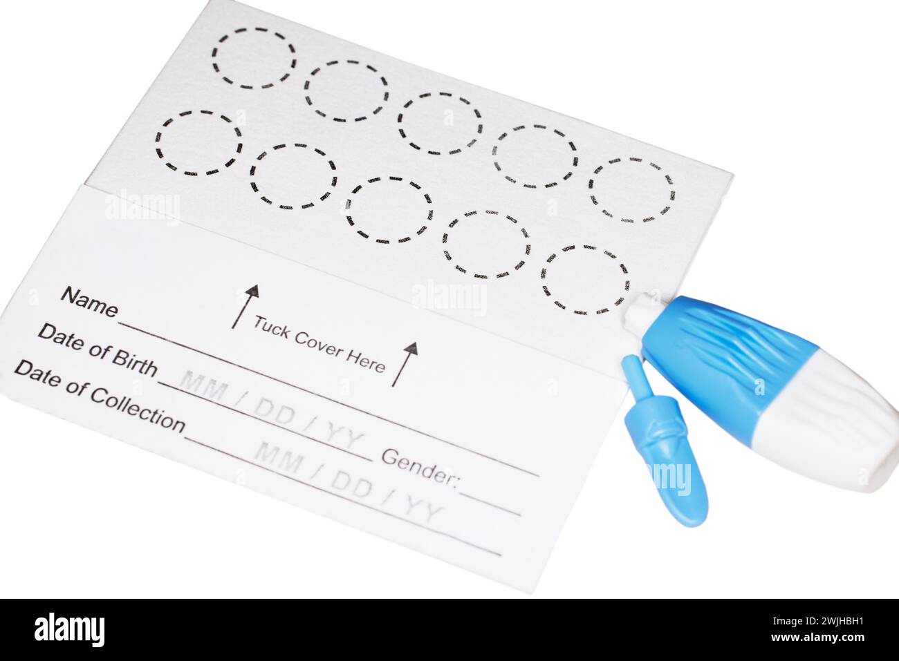 New Dried Blood Spot test card with lancet for hormone testing Stock ...