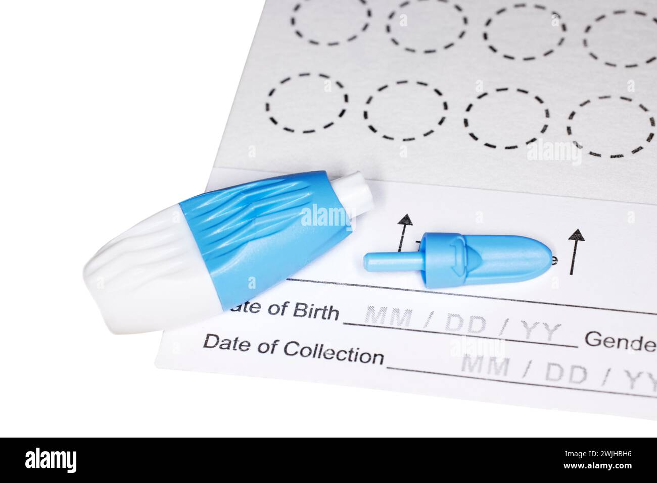 New Dried Blood Spot test card with lancet for hormone testing Stock ...