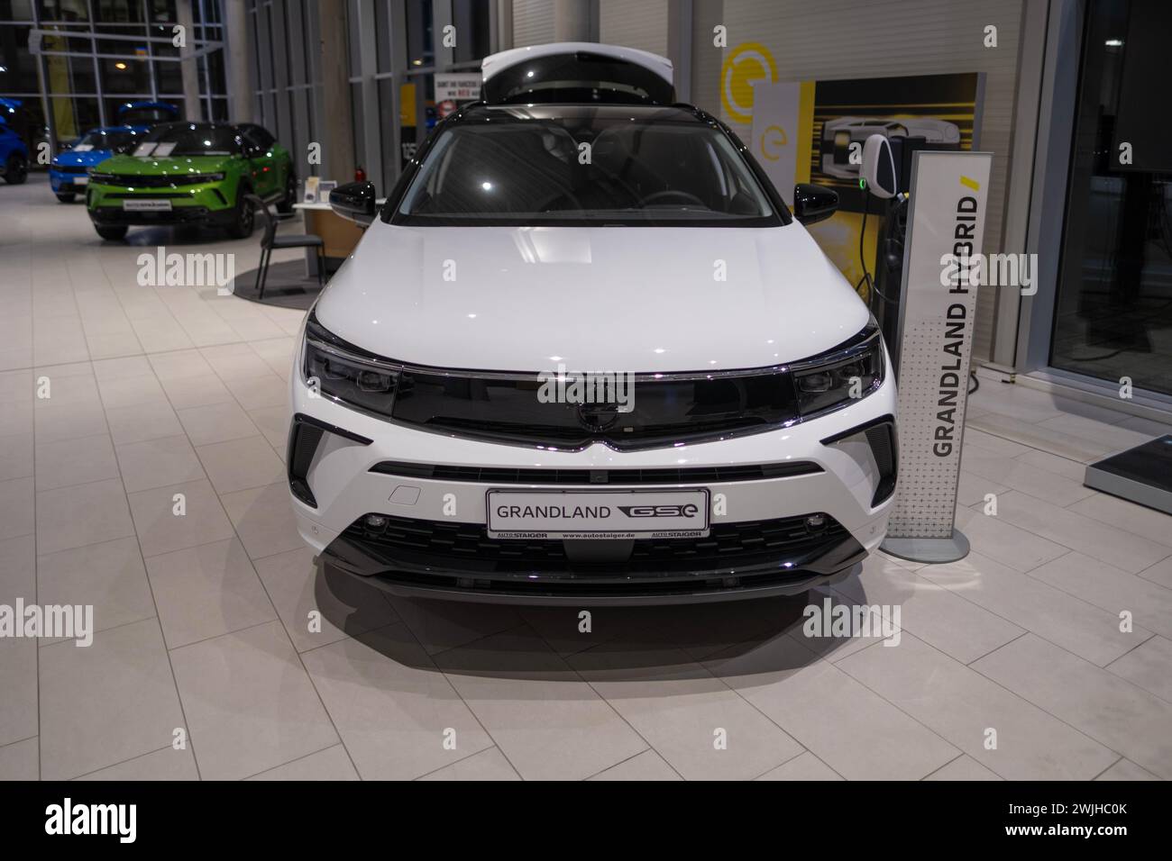 new white Opel Grandland Plug-in Hybrid car Opel Automobile GmbH ...