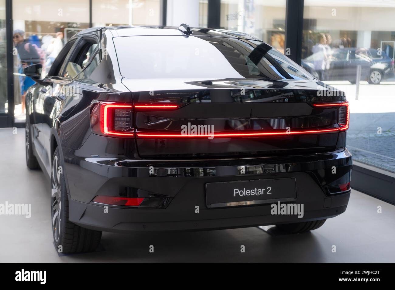 new electric Polestar 2 car Swedish company Polestar in showroom ...