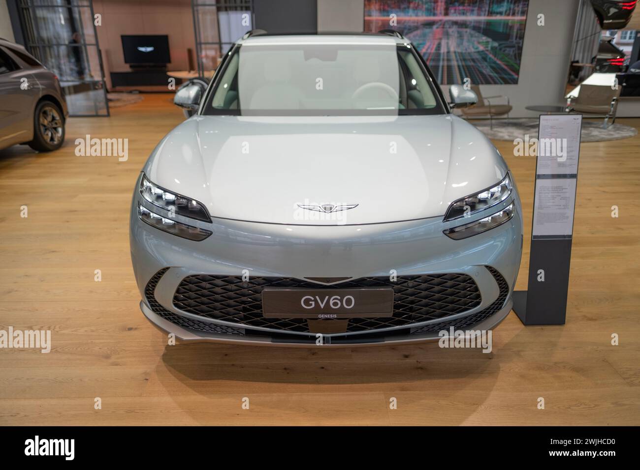 front all-electric Hyundai Genesis GV60 car model in Studio Frankfurt ...
