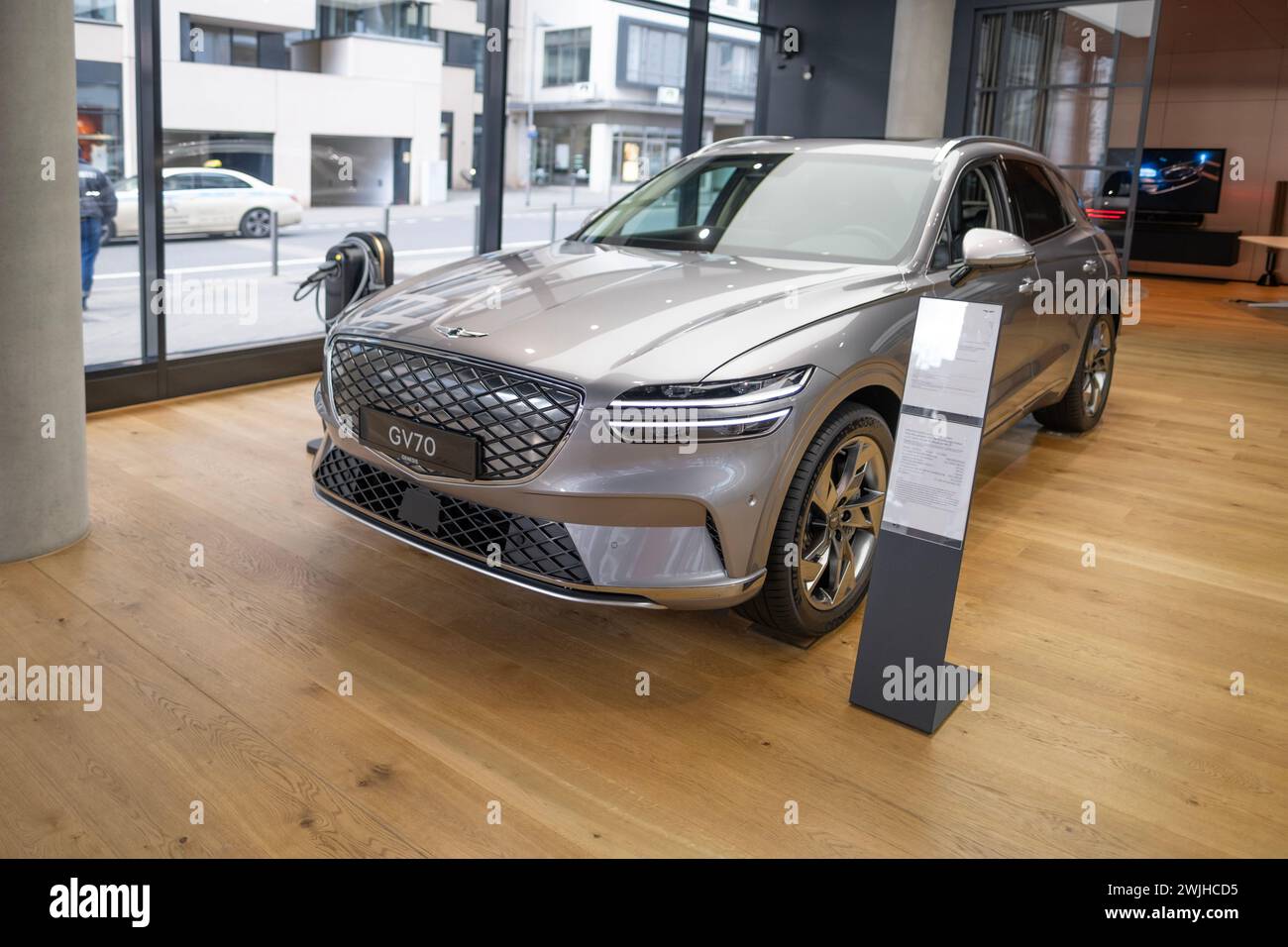 new grey Genesis ELECTRIFIED GV70 all-electric Car, korean Hyundai ...