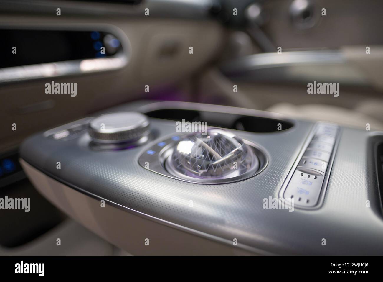 Interior, cockpit Genesis GV60 Electric Car, ergonomic digital panel ...