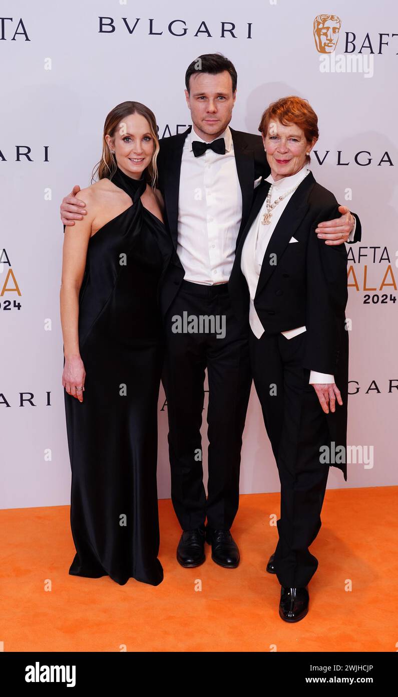 Joanne Froggatt, Rupert Evans and Celia Imrie attend the BAFTA ...