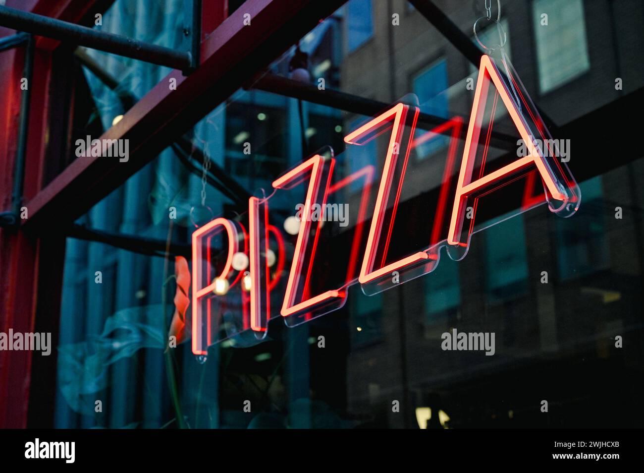 Pizza sign, London Stock Photo - Alamy