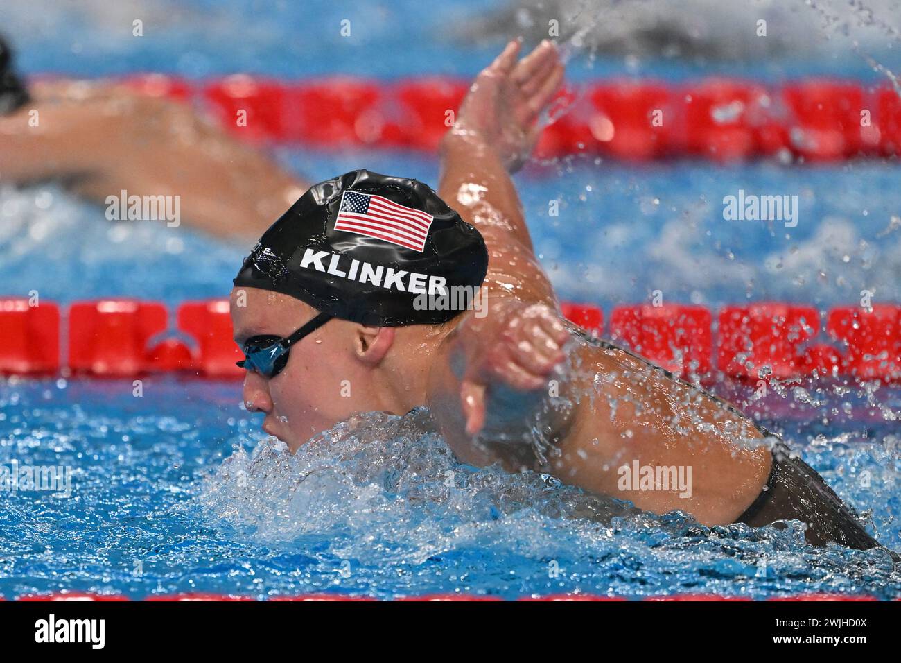 Doha, Qat. 15th Feb, 2024. Rachel Klinker from USA at World Aquatics ...
