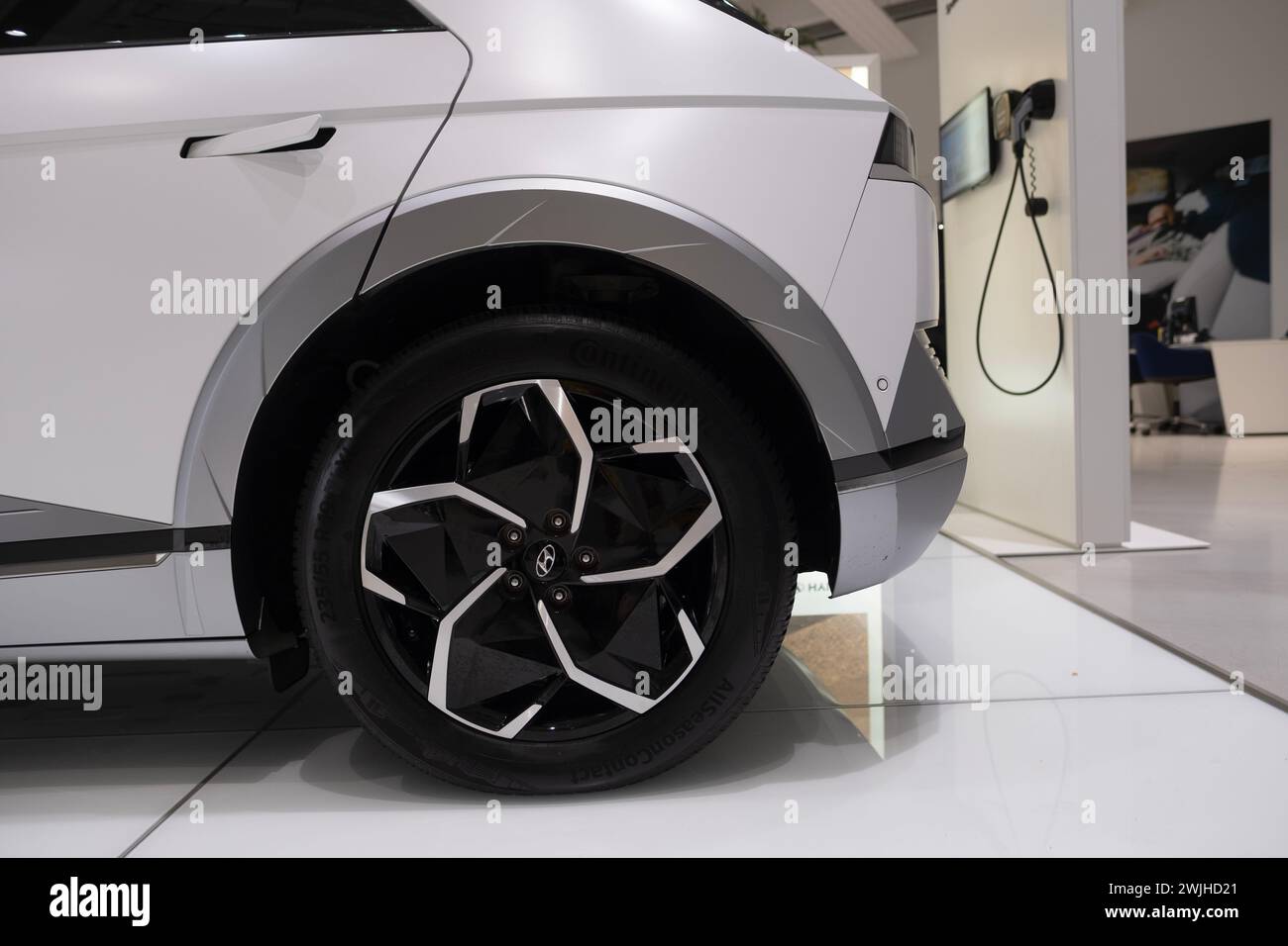 new white five-door electric crossover Hyundai IONIQ 5 of K2 class ...