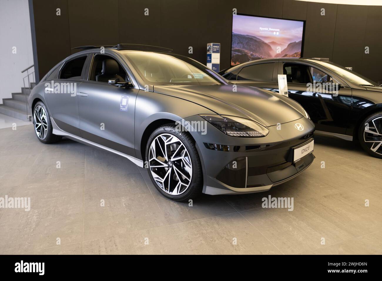 grey electric streamliner Hyundai IONIQ 6 Hyundai Motor Company ...