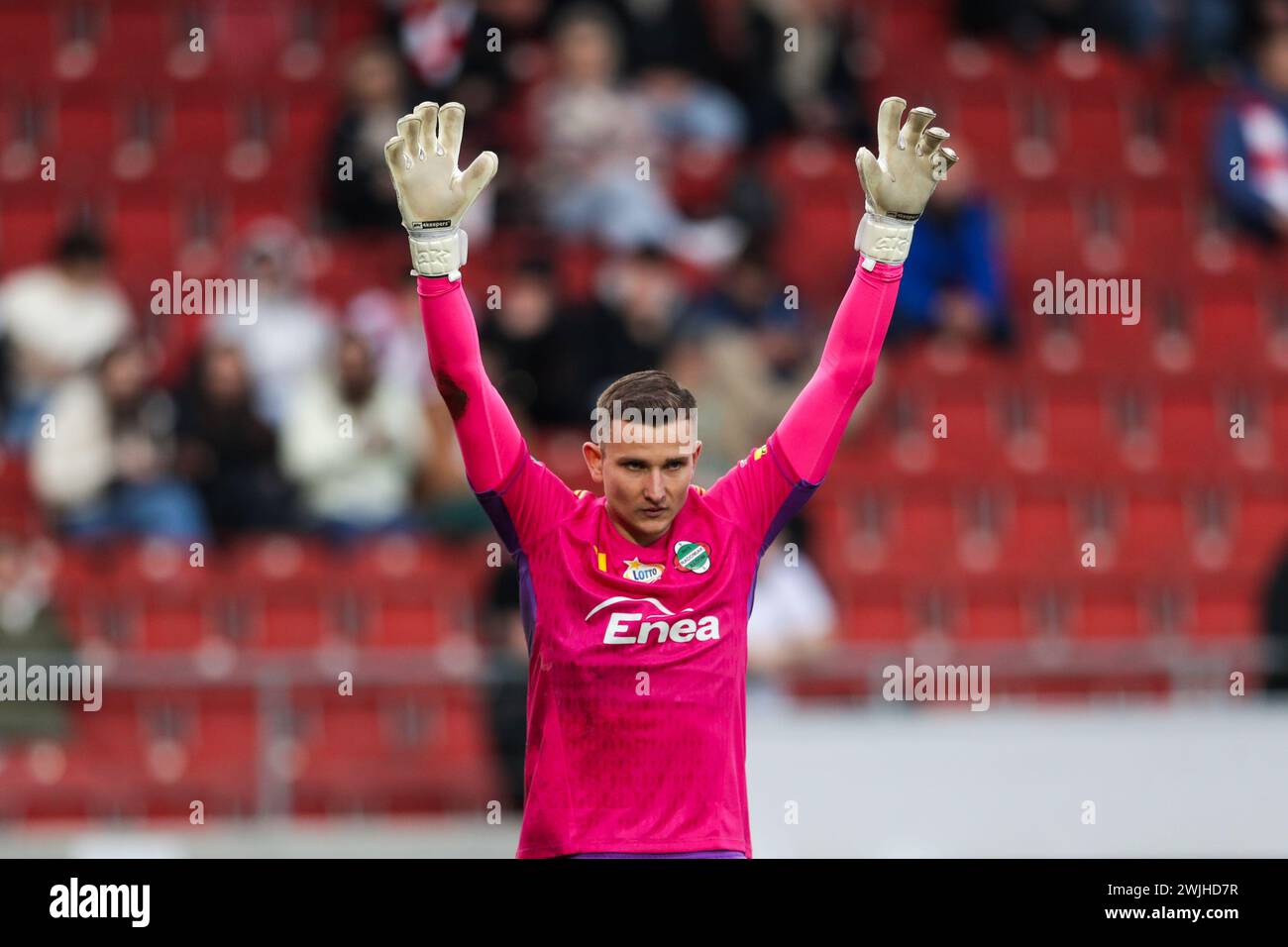 Gabriel Kobylak of Radomiak seen in action during Polish PKO ...