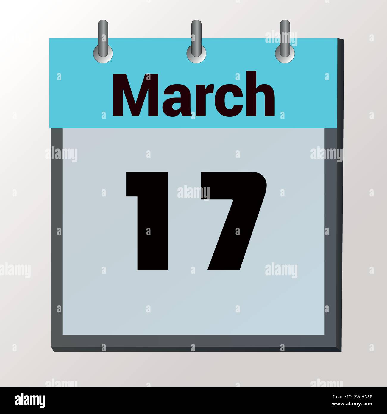 day on the calendar, vector image format, March 17 Stock Vector Image ...