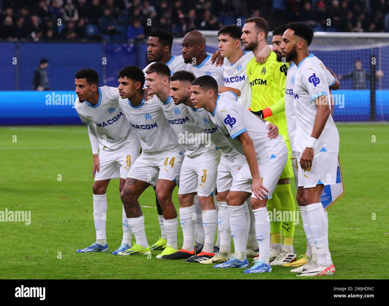Hamburg, Germany - February 15, 2024: Marseille players pose for a ...