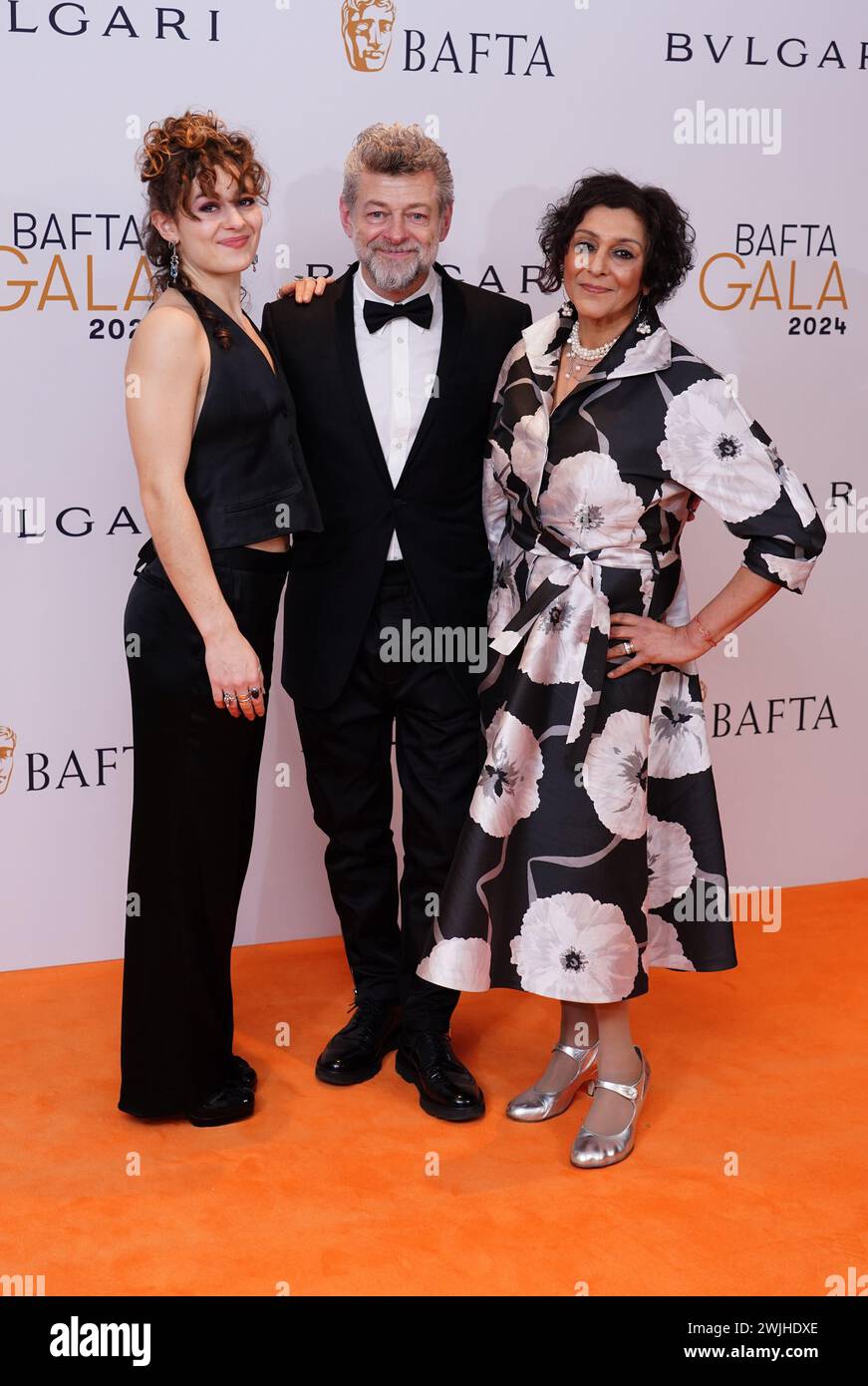 Ruby Ashbourne Serkis, Andy Serkis and Meera Syal attends the BAFTA ...