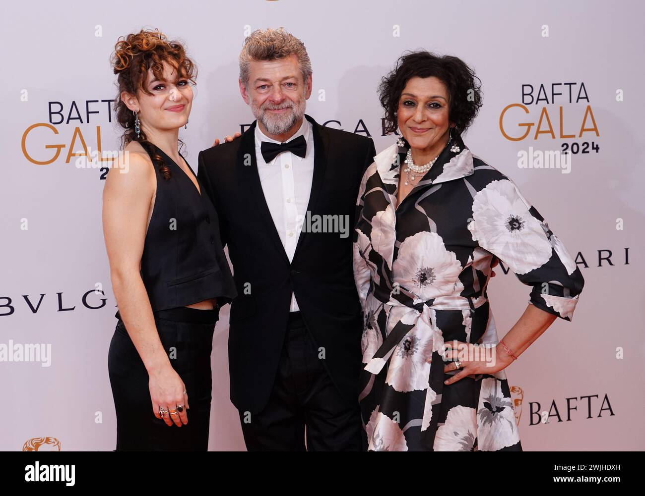Ruby Ashbourne Serkis, Andy Serkis and Meera Syal attends the BAFTA ...
